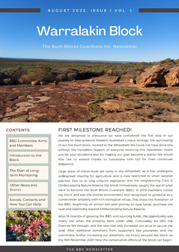 Newsletters – Bush Blocks Guardians Inc.